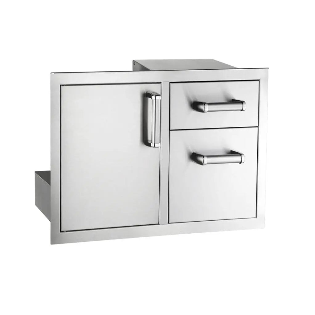 Fire Magic 30" 53810SC Premium Flush Access Door And Double Drawer w ...