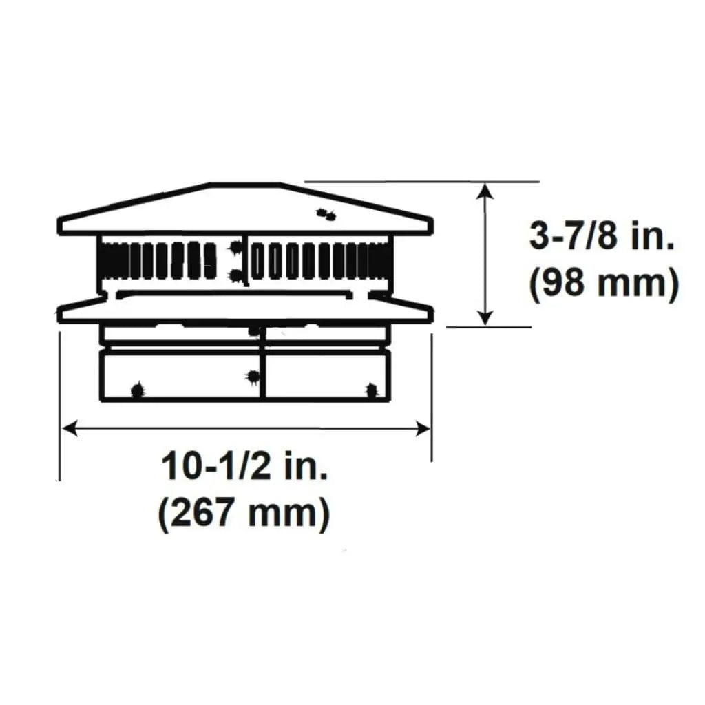 Majestic DVP 5" x 8" Vertical Direct Vent Termination Cap with Storm ...