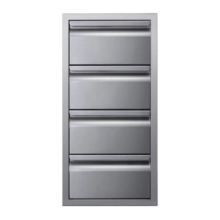 Memphis 15" Quadruple Access Stainless Steel Drawer Stack - Dreamwood ...