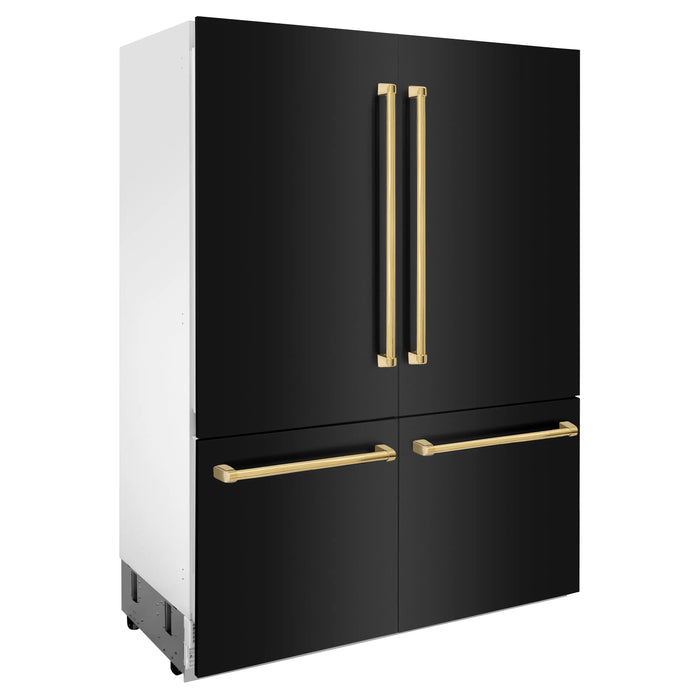 ZLINE 60" Autograph Edition Built- 4-Door French Door Refrigerator ...