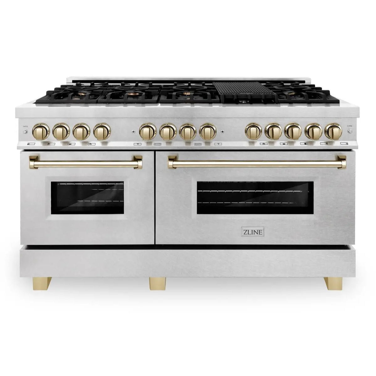 ZLINE 60" Autograph Edition Dual Fuel Range in DuraSnow® Stainless ...